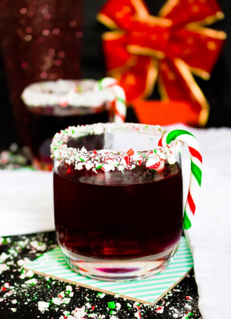 PEACHY POM CANDY CANE COCKTAILS - My Digital Kitchen