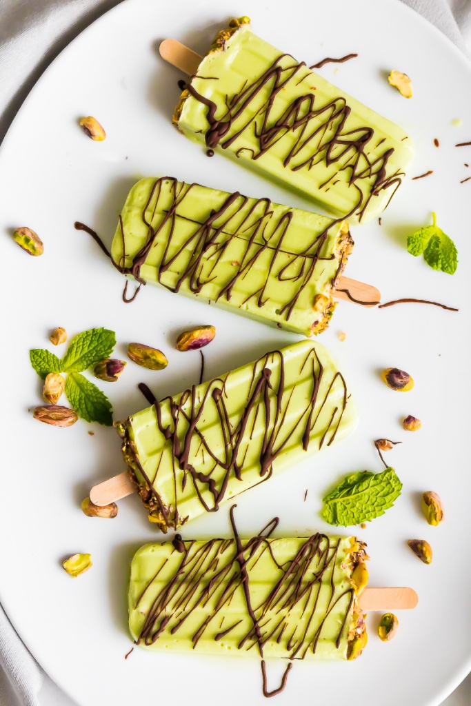 CHOCOLATE AVOCADO PISTACHIO POPSICLES - My Digital Kitchen