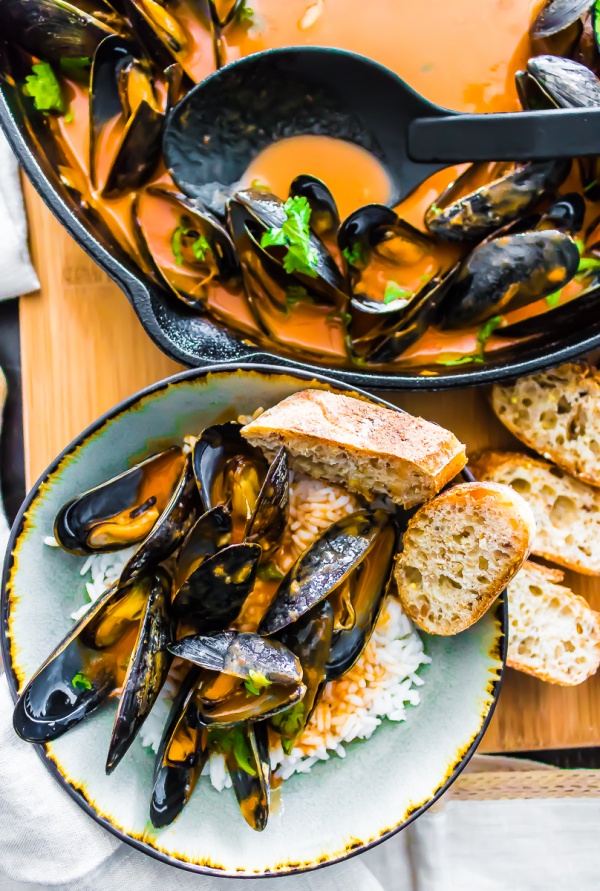 THAI COCONUT CURRY MUSSELS - My Digital Kitchen